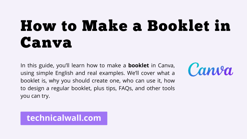 How to Make a Booklet in Canva [A 2026 Guide] - Technical Wall