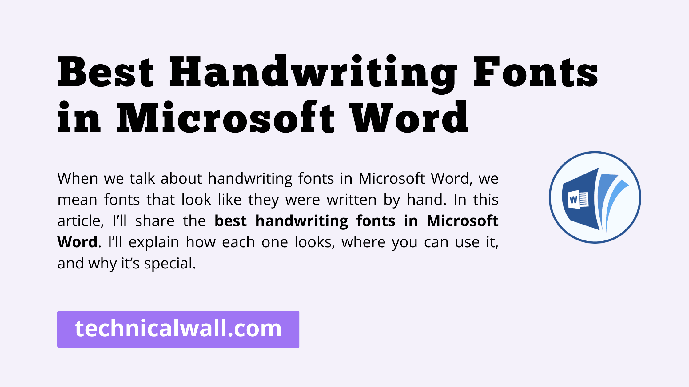 What Is The Handwriting Font On Microsoft Word