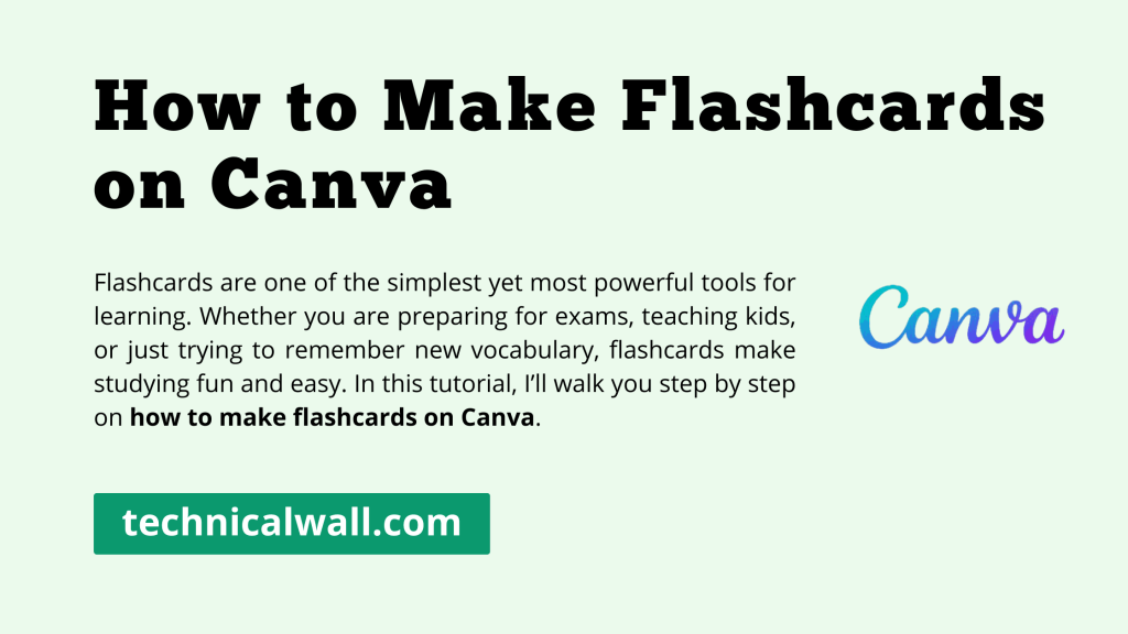 How to Make Flashcards on Canva [2026 Guide] - Technical Wall